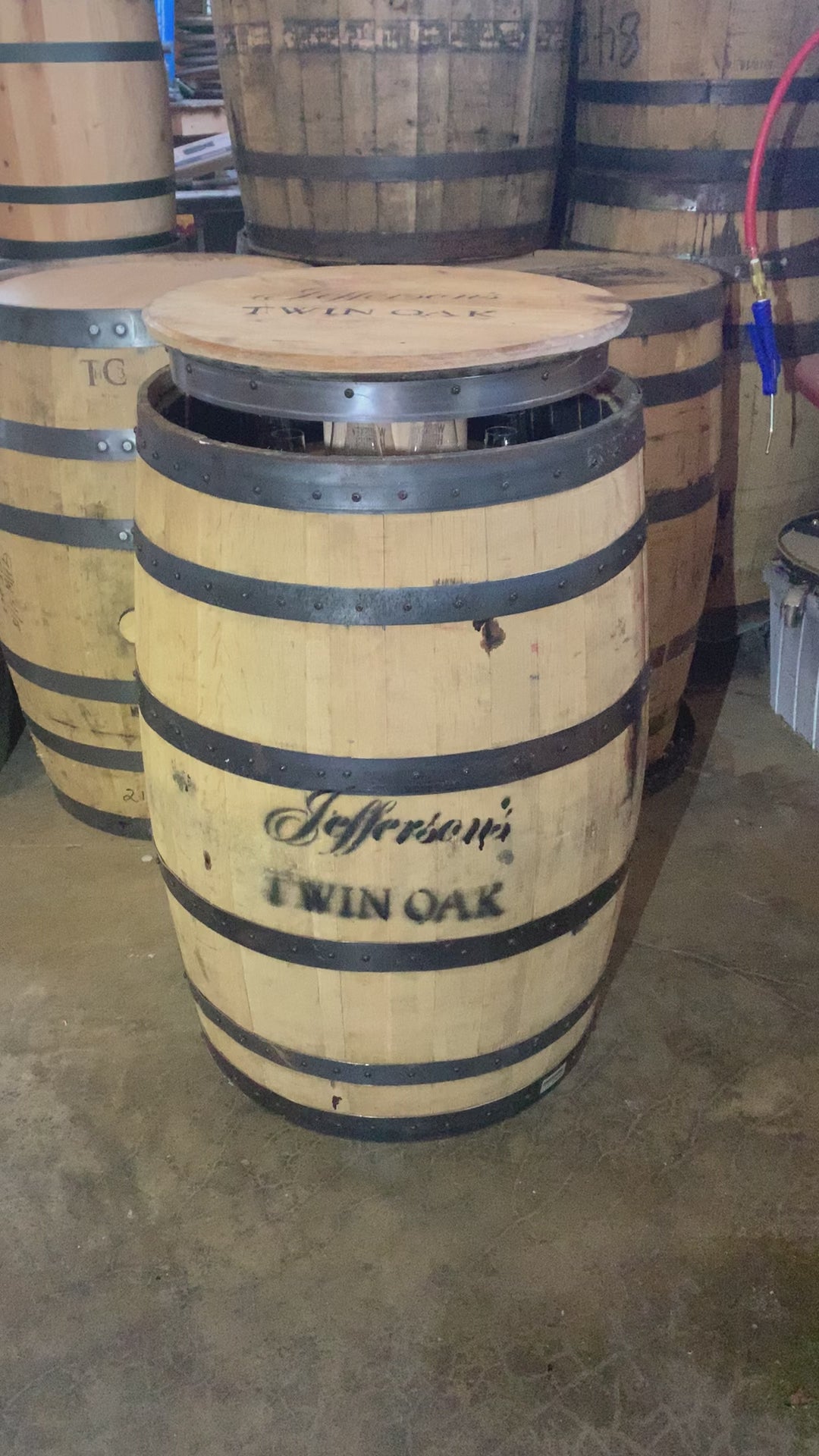 Jefferson Twin Oak Barrel Pop Up Bar – Barrel Guy